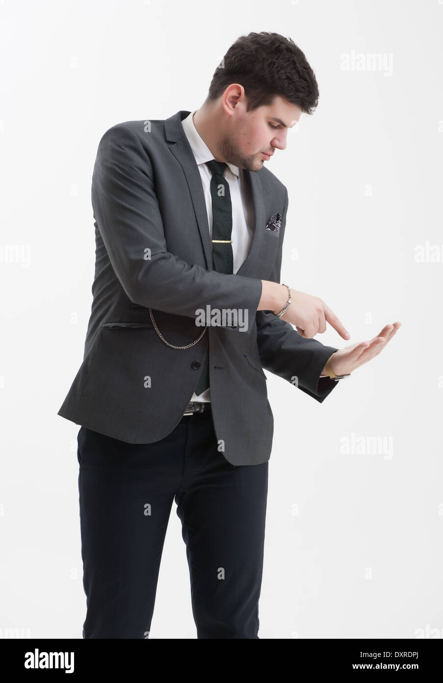 Hands like a tablet. Gestures and gesticulations Stock Photo - Alamy