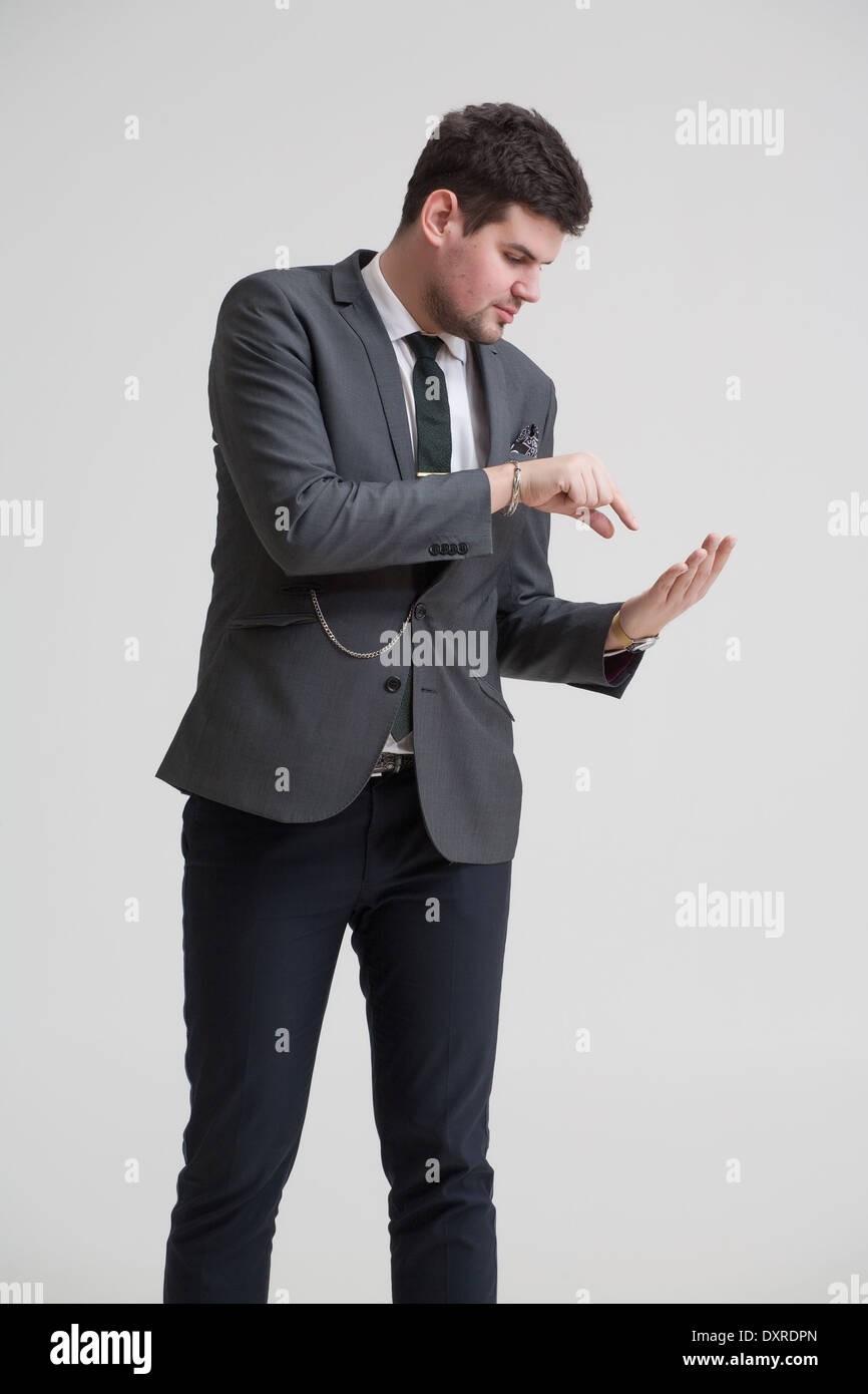 Hands like a tablet. Gestures and gesticulations Stock Photo - Alamy