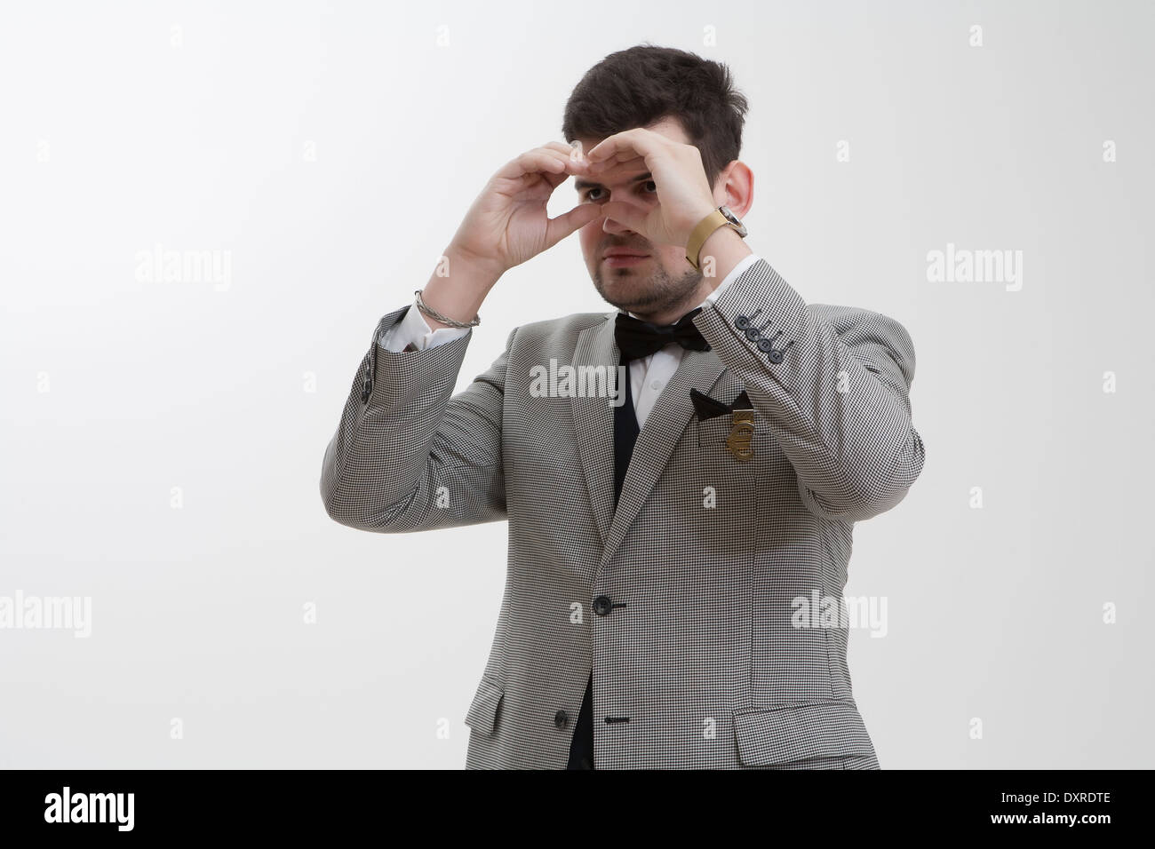European businessman in triple suit. Handsome man. Euro logo icon ...
