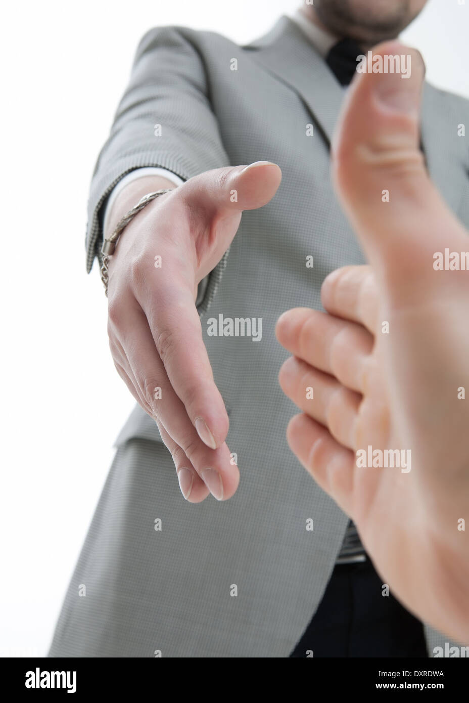 A man gives a helping hand. Hand with golden watch on wrist. Euro sign ...