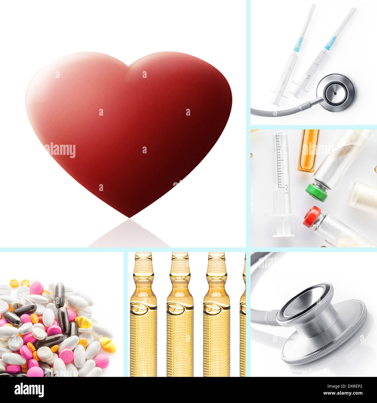 medicine theme collage composed of a few different images Stock Photo ...
