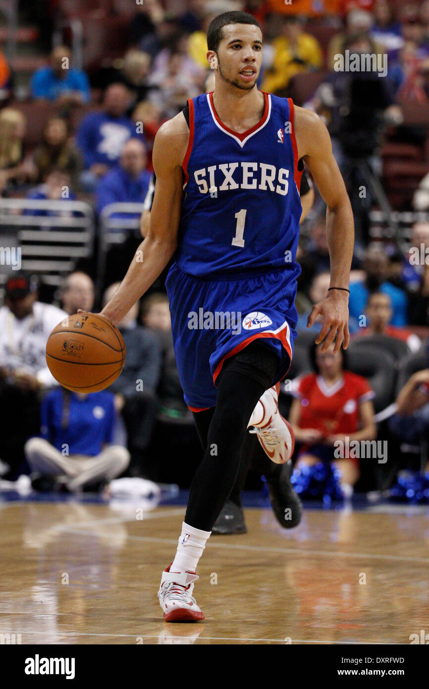 March 29, 2014: Philadelphia 76ers guard Michael Carter-Williams (1) in ...