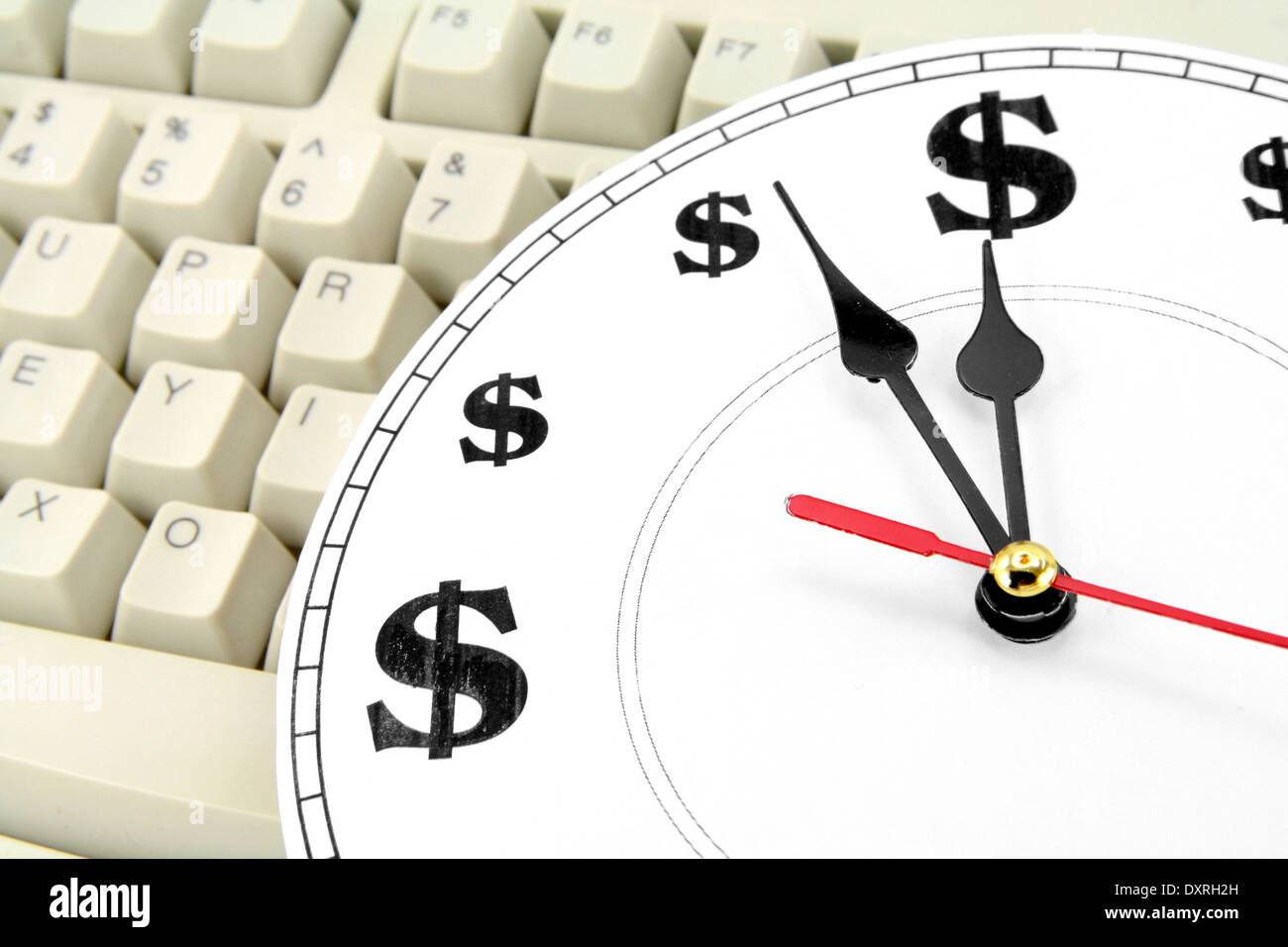 clock and dollar Symbol, concept of time is money Stock Photo - Alamy