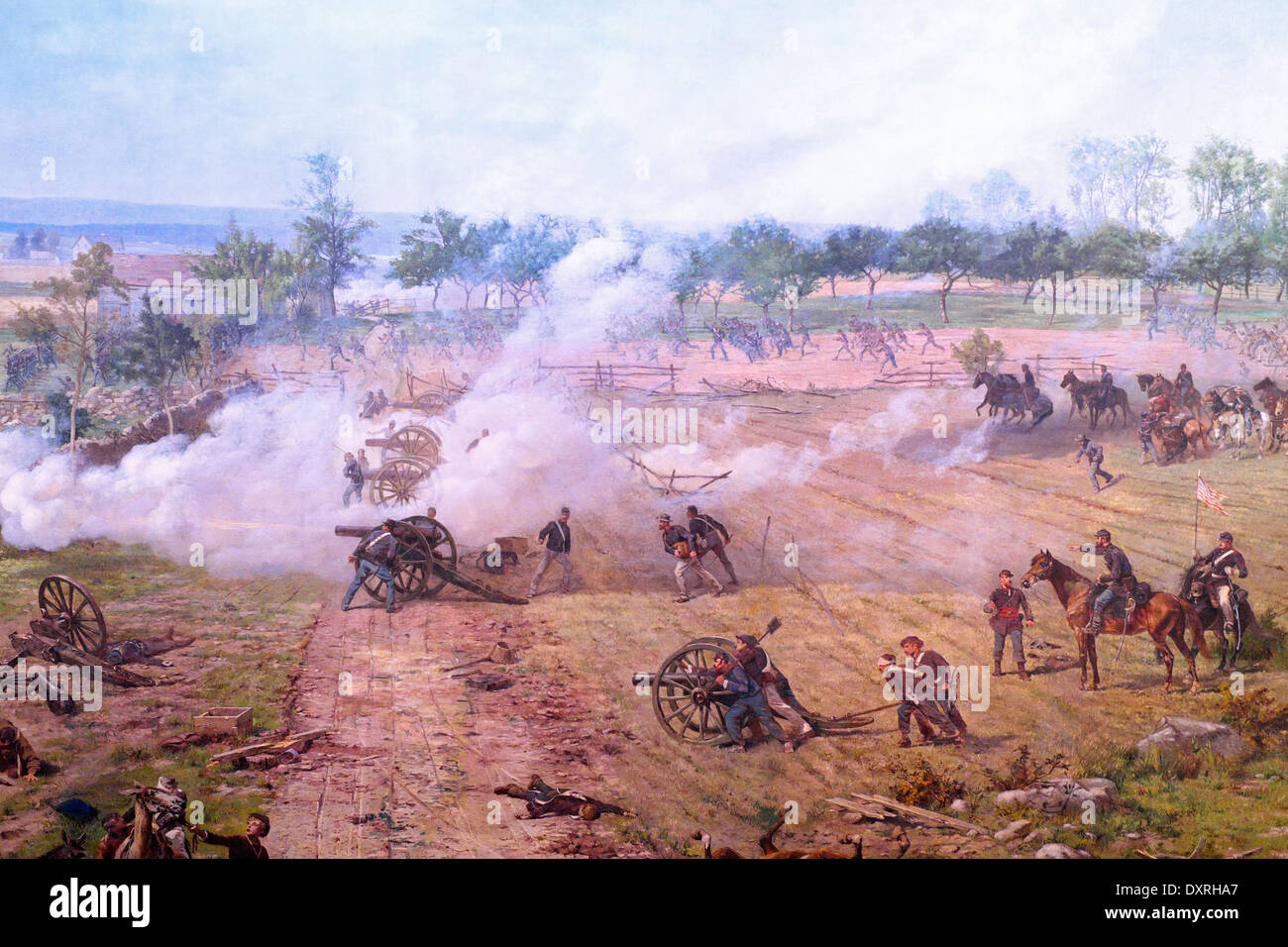 Battle of Gettysburg - Reinforcements rushing forward to defend against ...