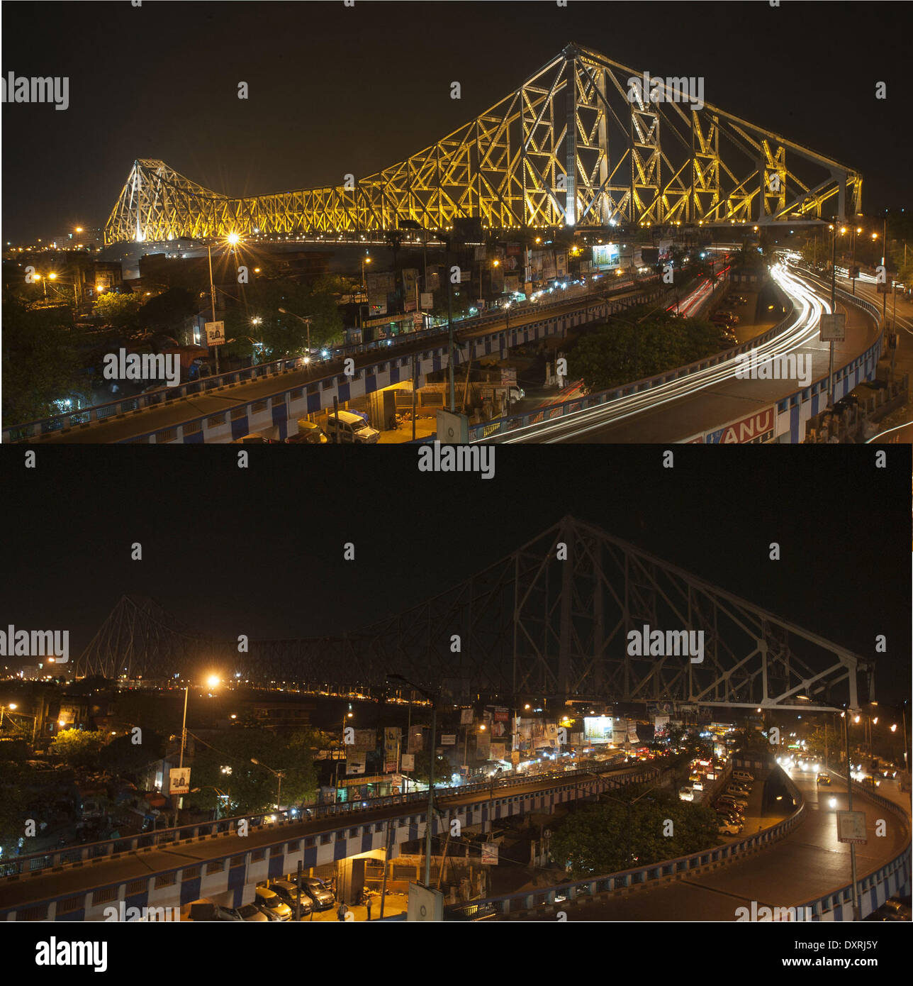 Calcutta, Indian state West Bengal. 29th Mar, 2014. The landmark Howrah ...