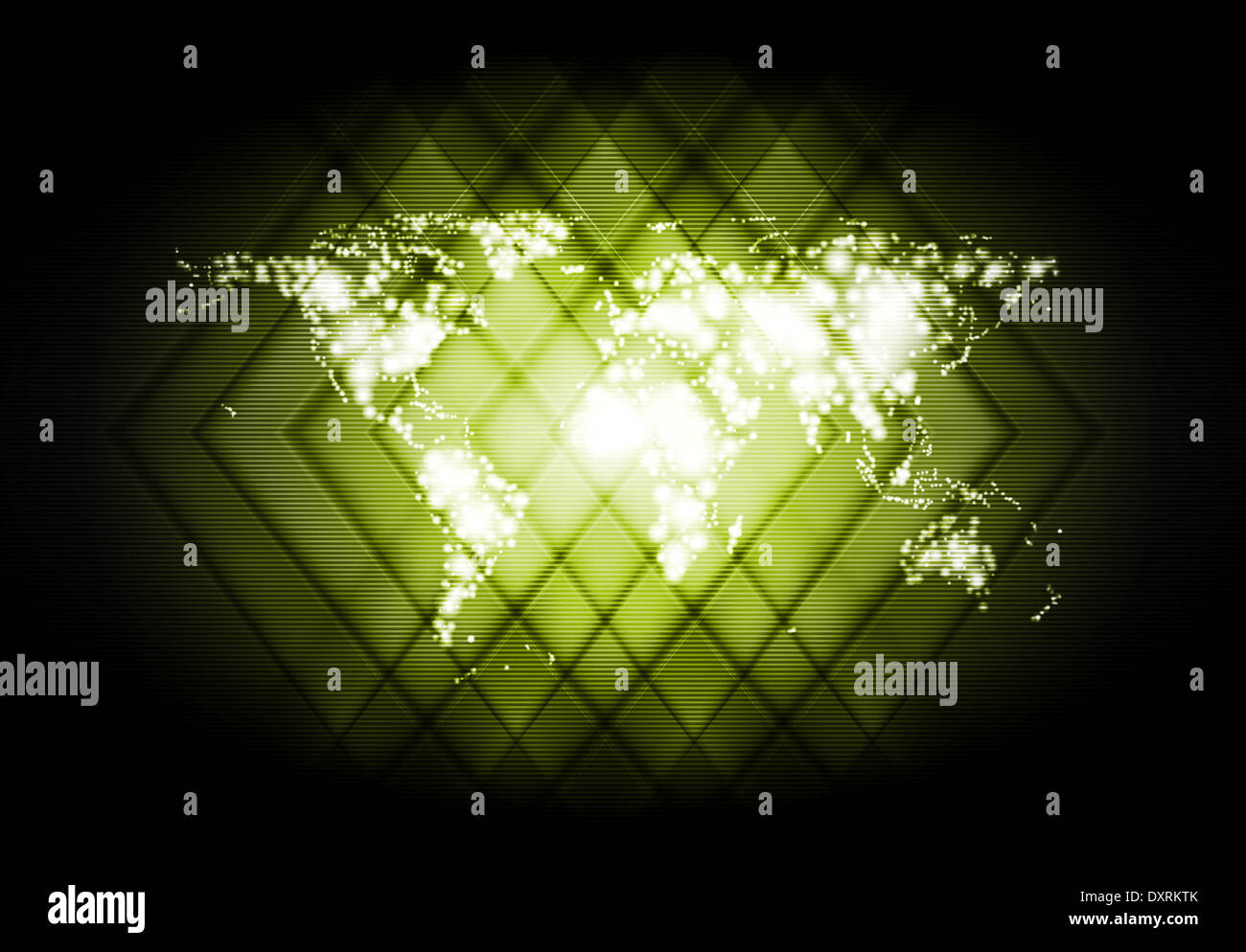 Abstract technical world map shiny design Stock Photo - Alamy