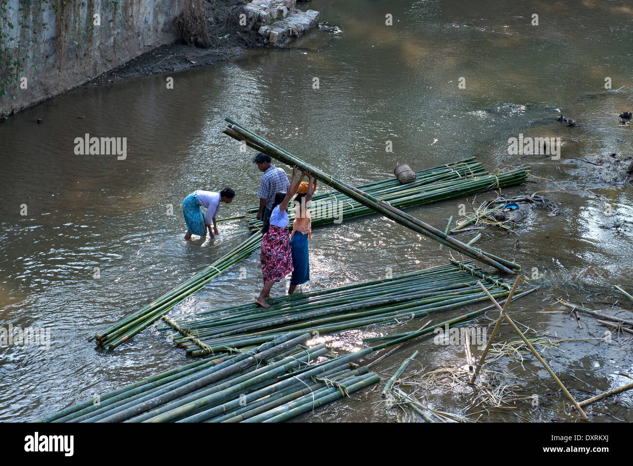 Myanmar, Surrounding of Tangoo, Traditional village Stock Photo - Alamy