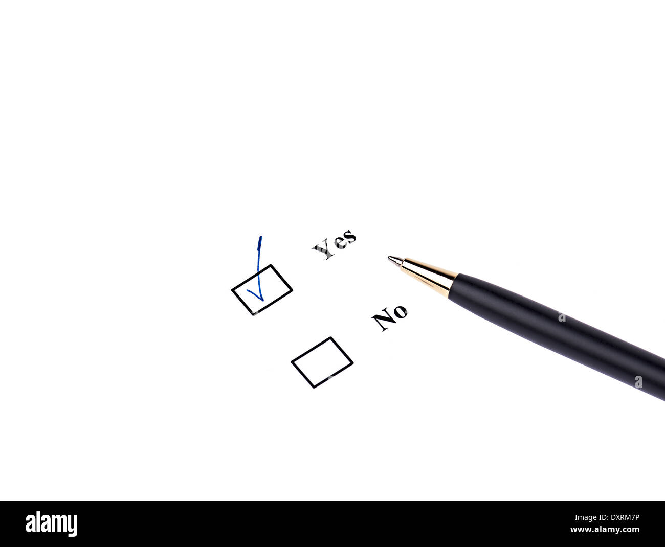 Check yes hi-res stock photography and images - Alamy