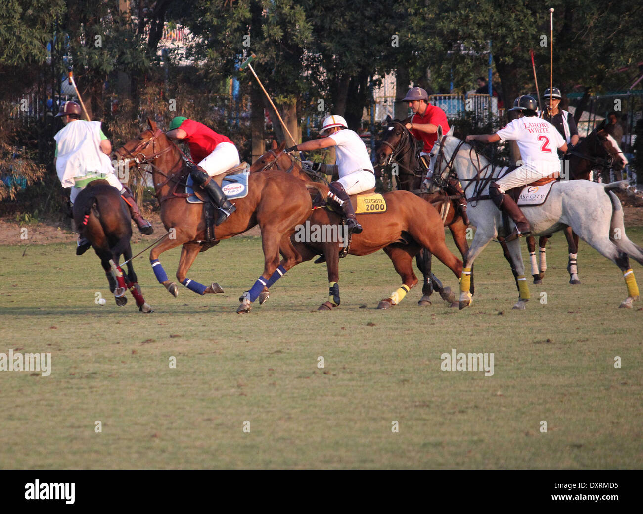 LAHORE,PAKISTAN- MARCH 28: A view of the polo match played between the ...