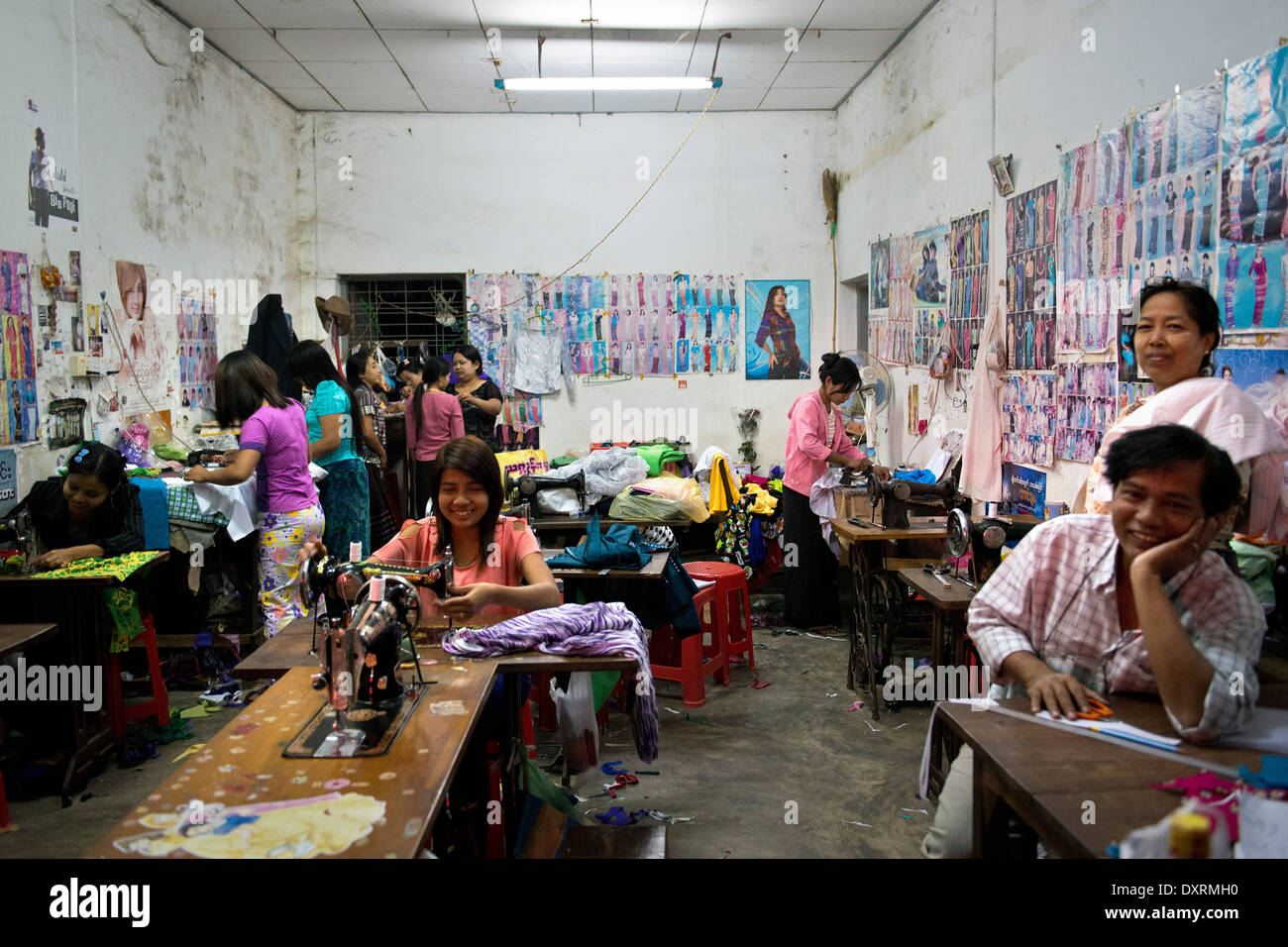 Myanmar, Tangoo, Local factory Stock Photo - Alamy