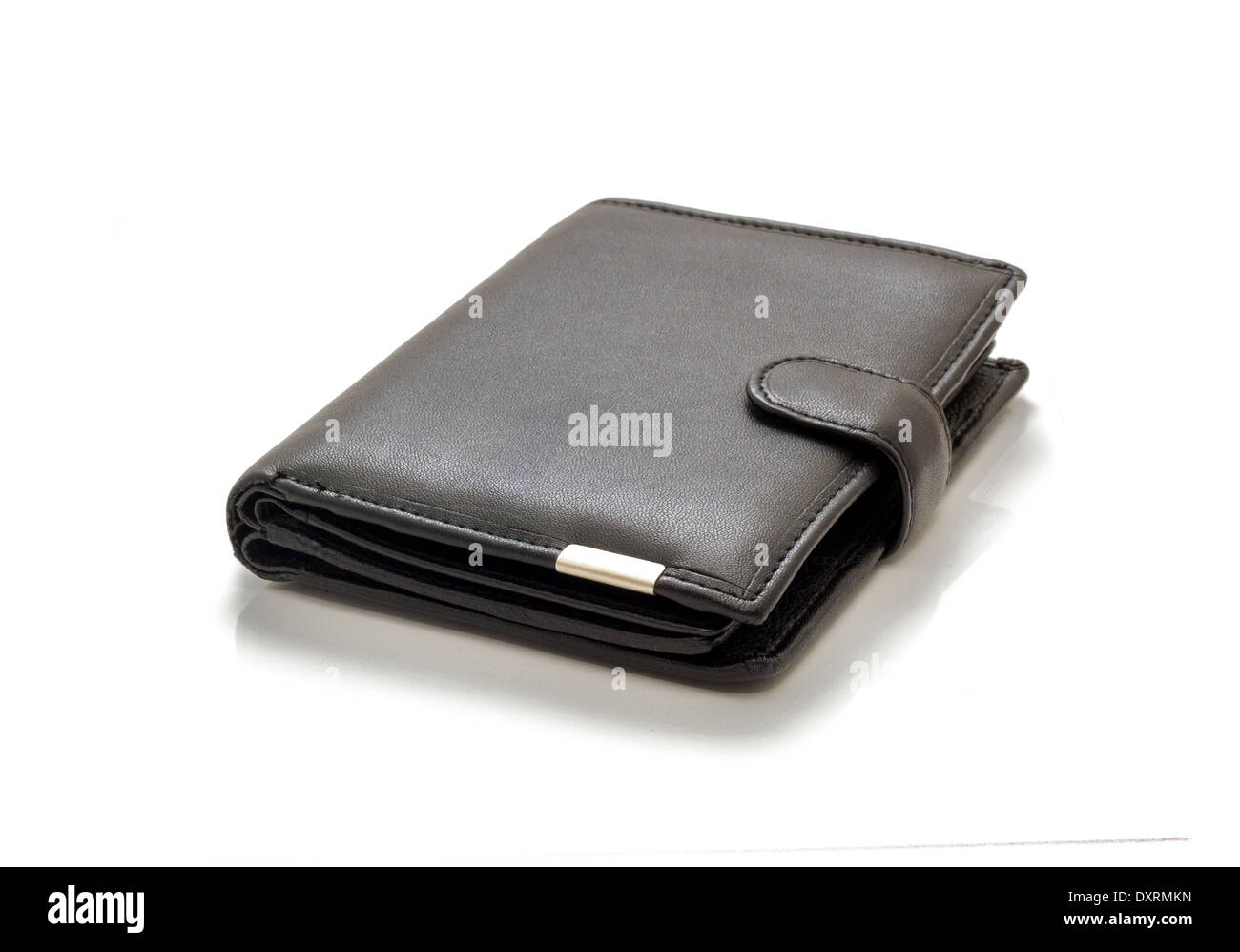 Photo beautiful black leather men purse on a white background Stock ...