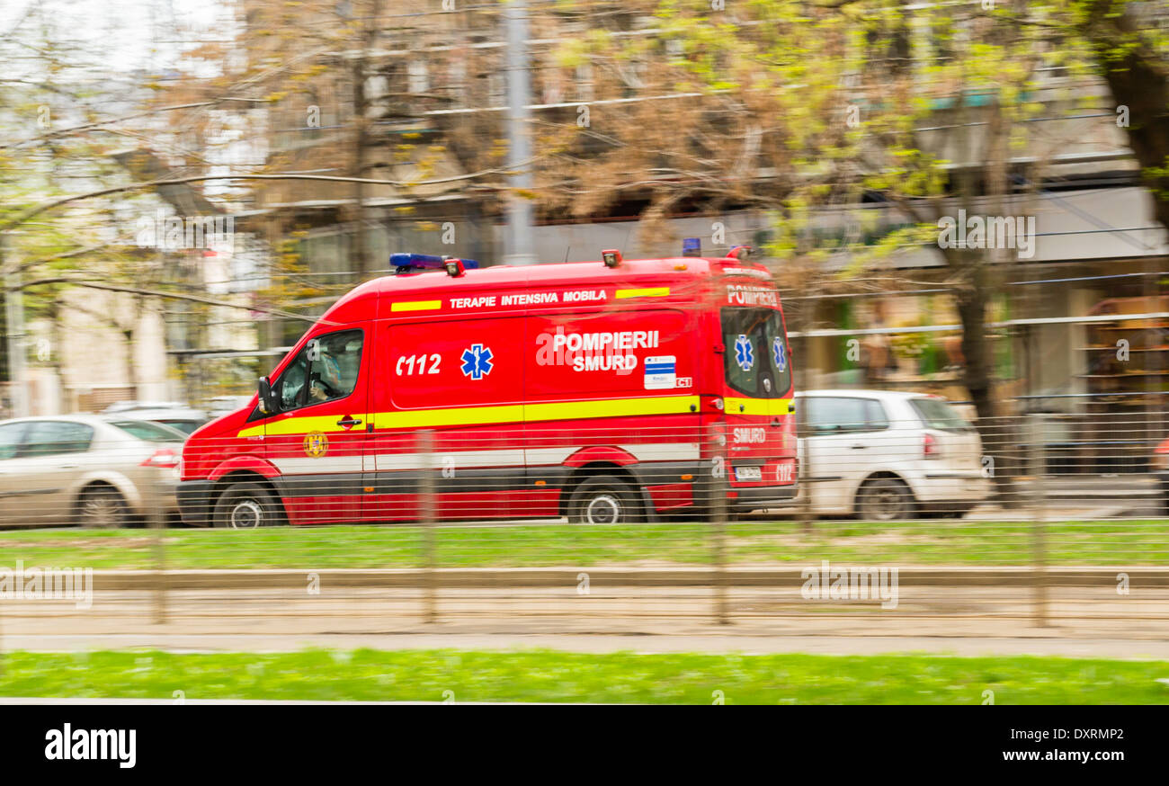 Romanian SMURD Ambulance Stock Photo - Alamy