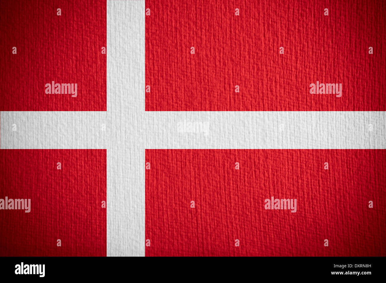 flag of Denmark or Danish banner on paper background Stock Photo - Alamy