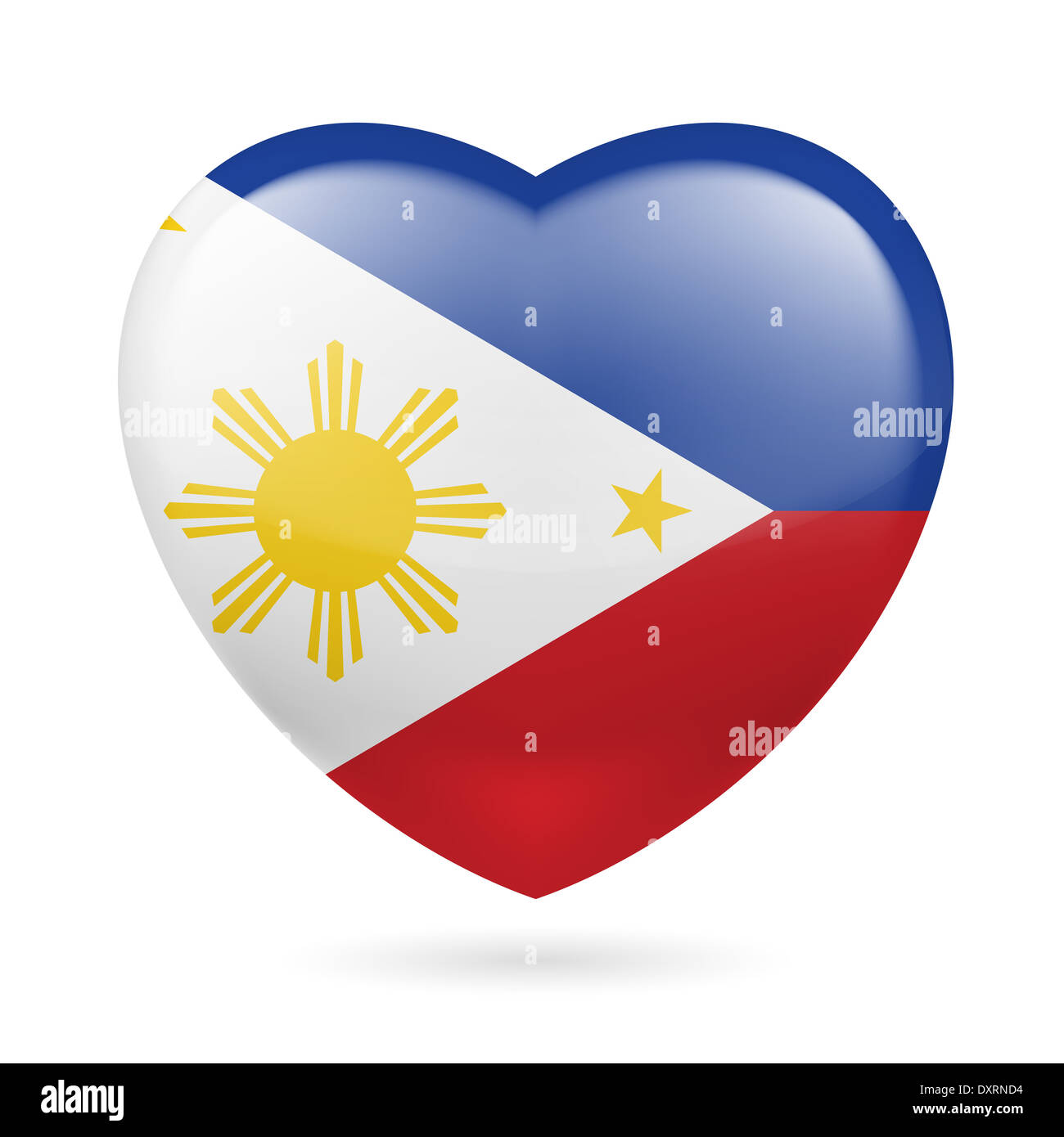 Heart with Filipino flag colors. I love Philippines Stock Photo - Alamy