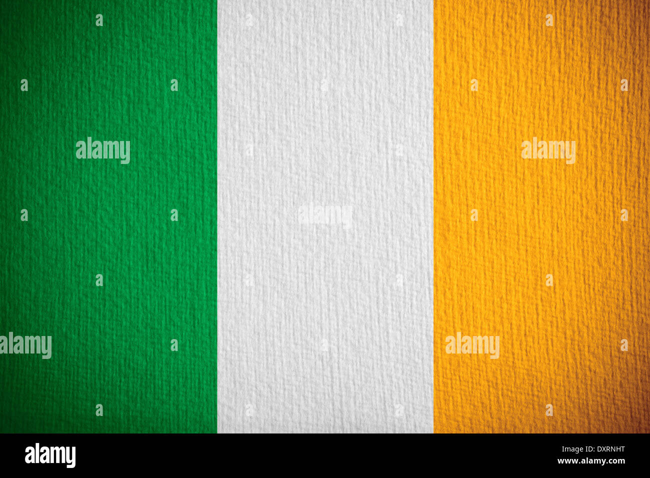 flag of Ireland or Irish banner on paper background Stock Photo - Alamy