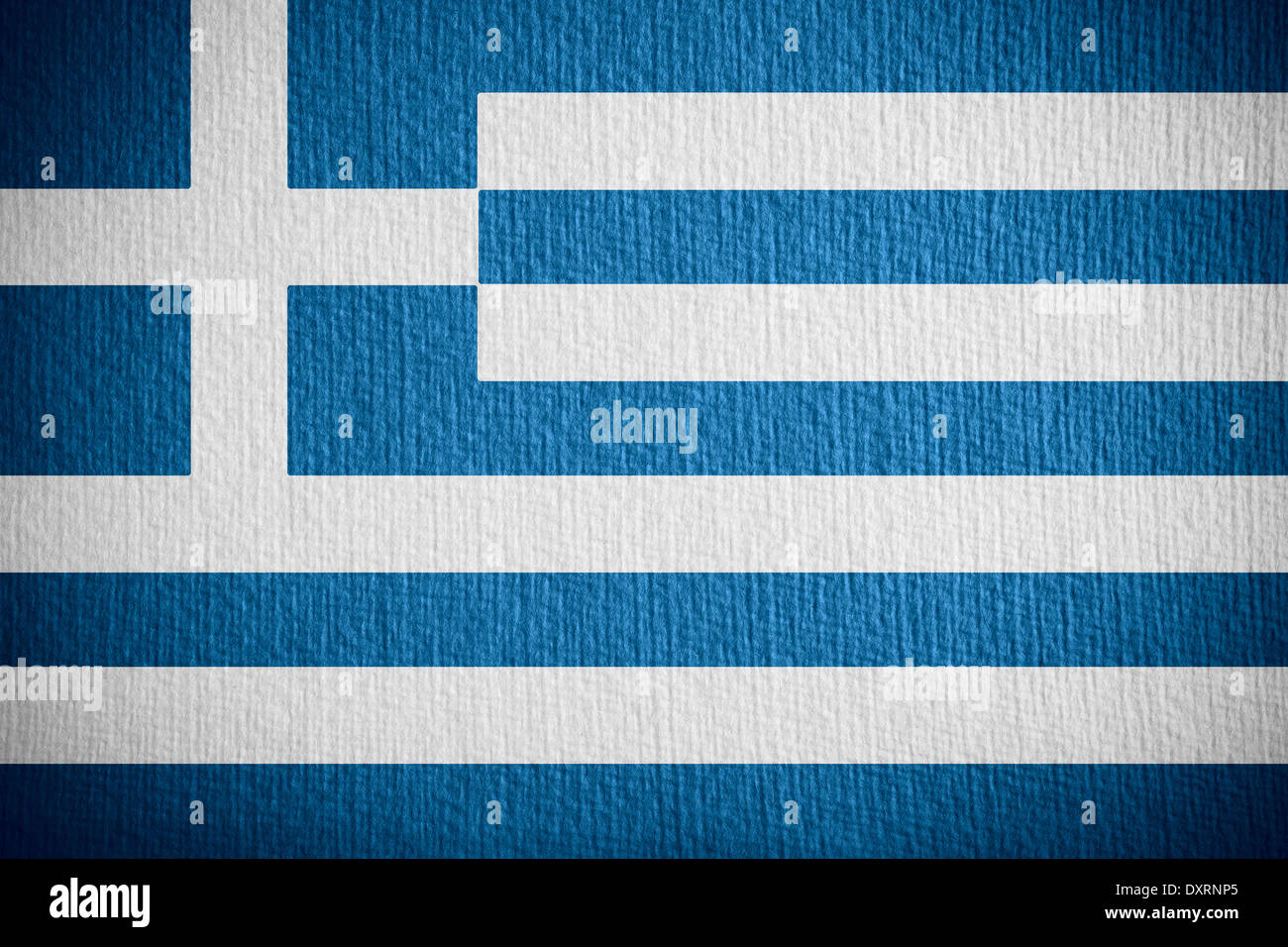 flag of Greece or Greek banner on paper background Stock Photo - Alamy