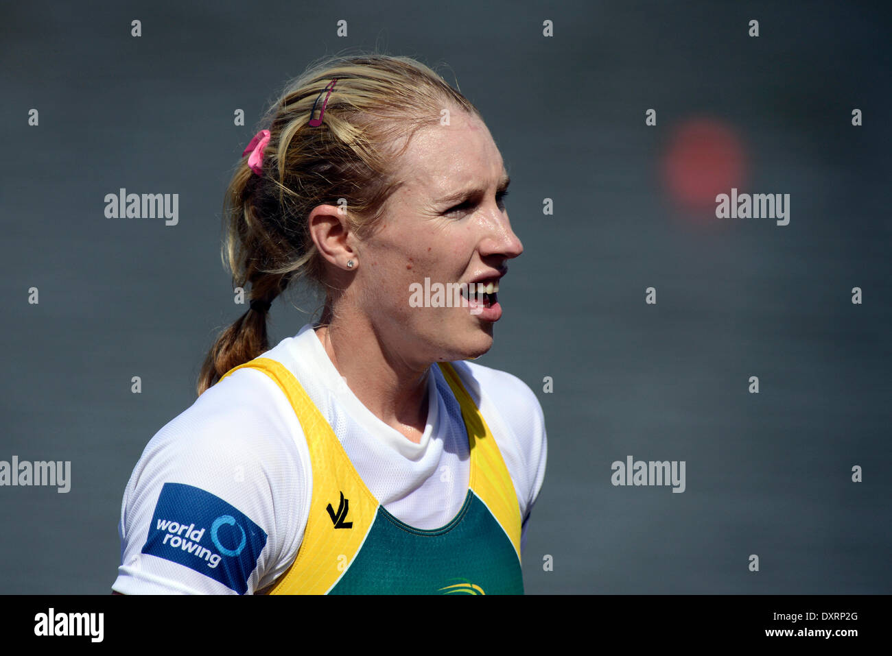Penrith, Australia. 30th Mar, 2014. Australias Kim Crow after being ...