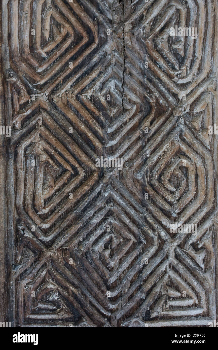 Carved wooden background Stock Photo - Alamy
