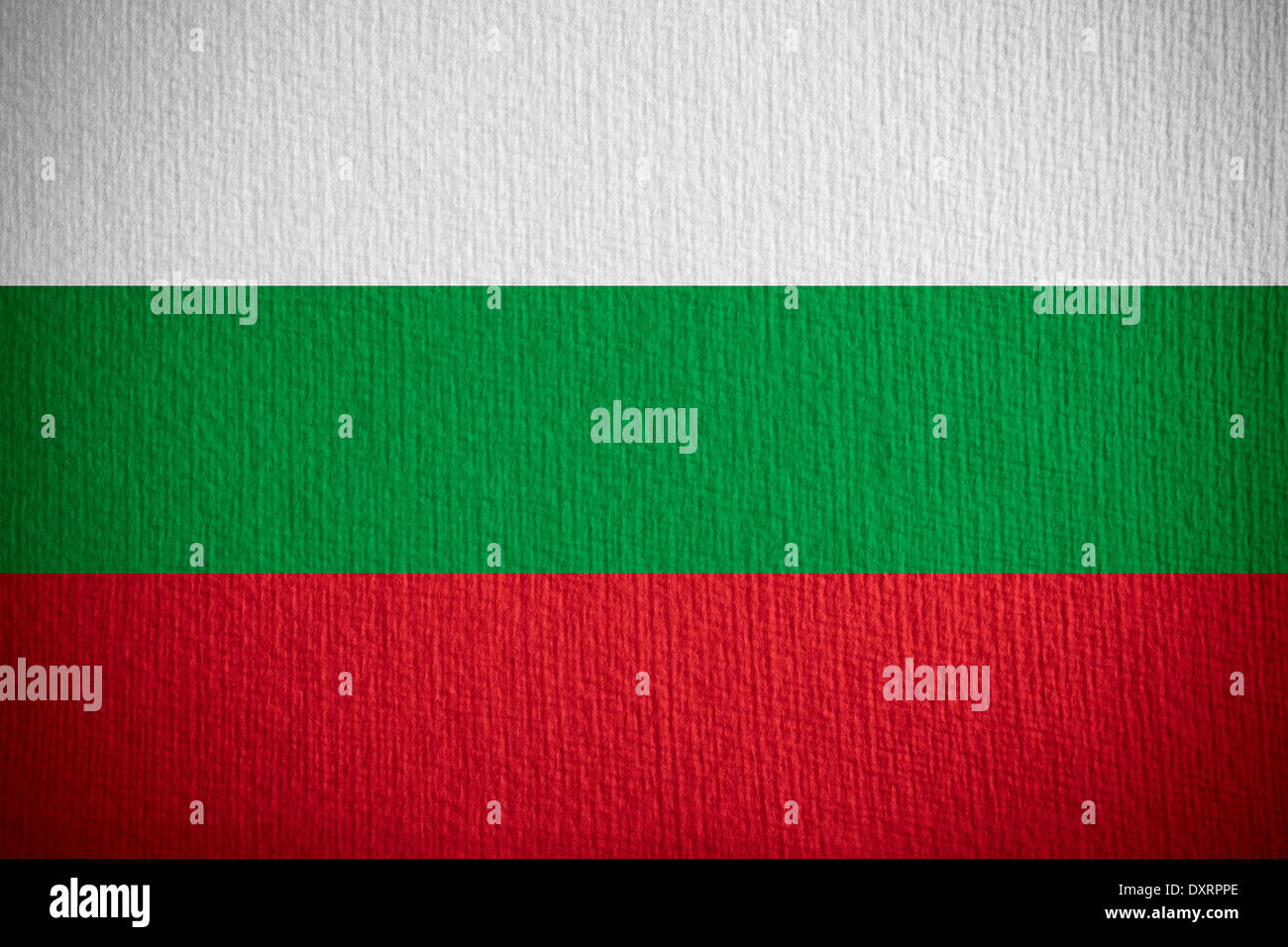 flag of Bulgaria or Bulgarian banner on paper background Stock Photo ...