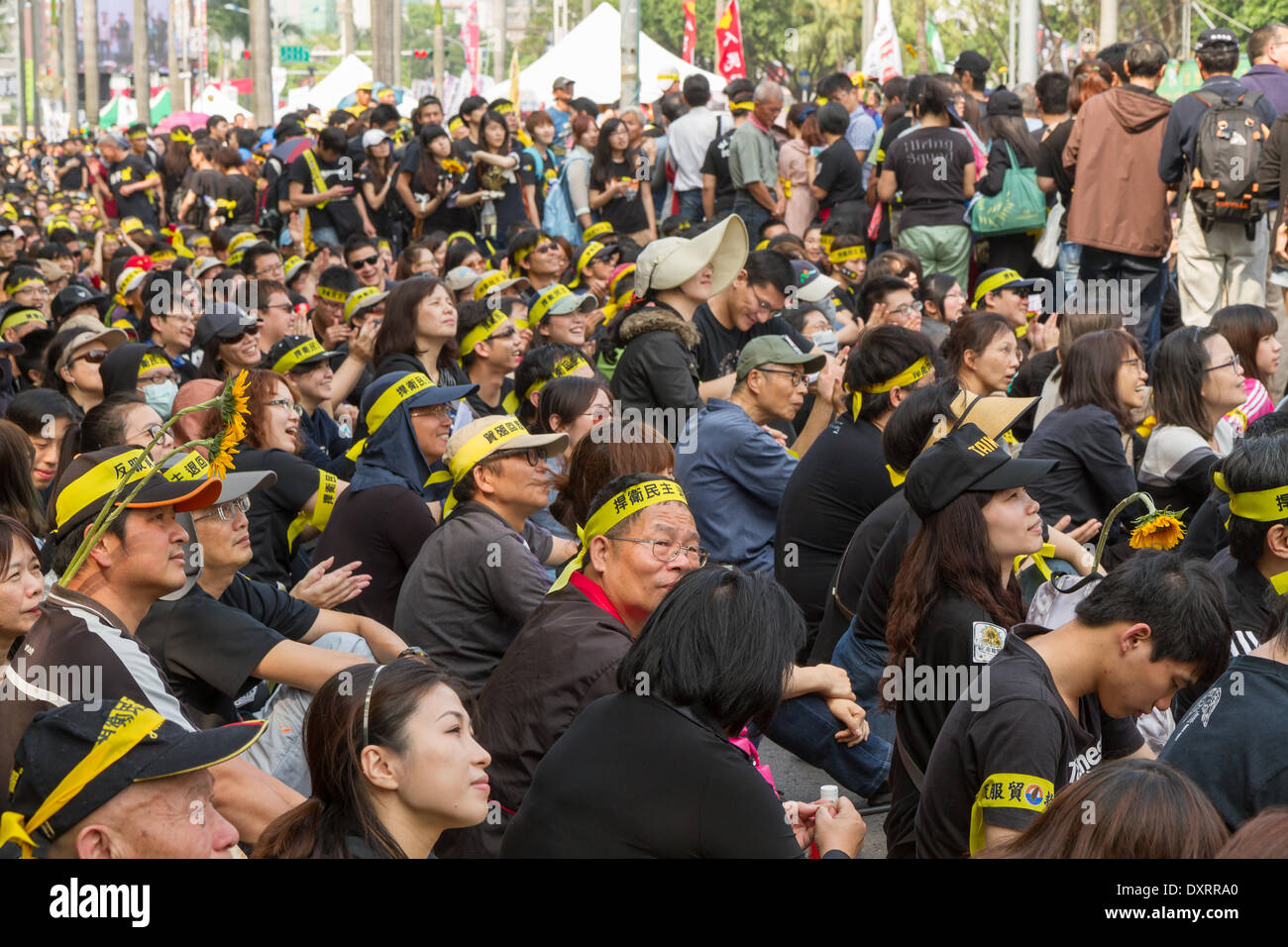 TAIPEI, TAIWAN, March 30 2014. Hundreds of thousands of people protest ...