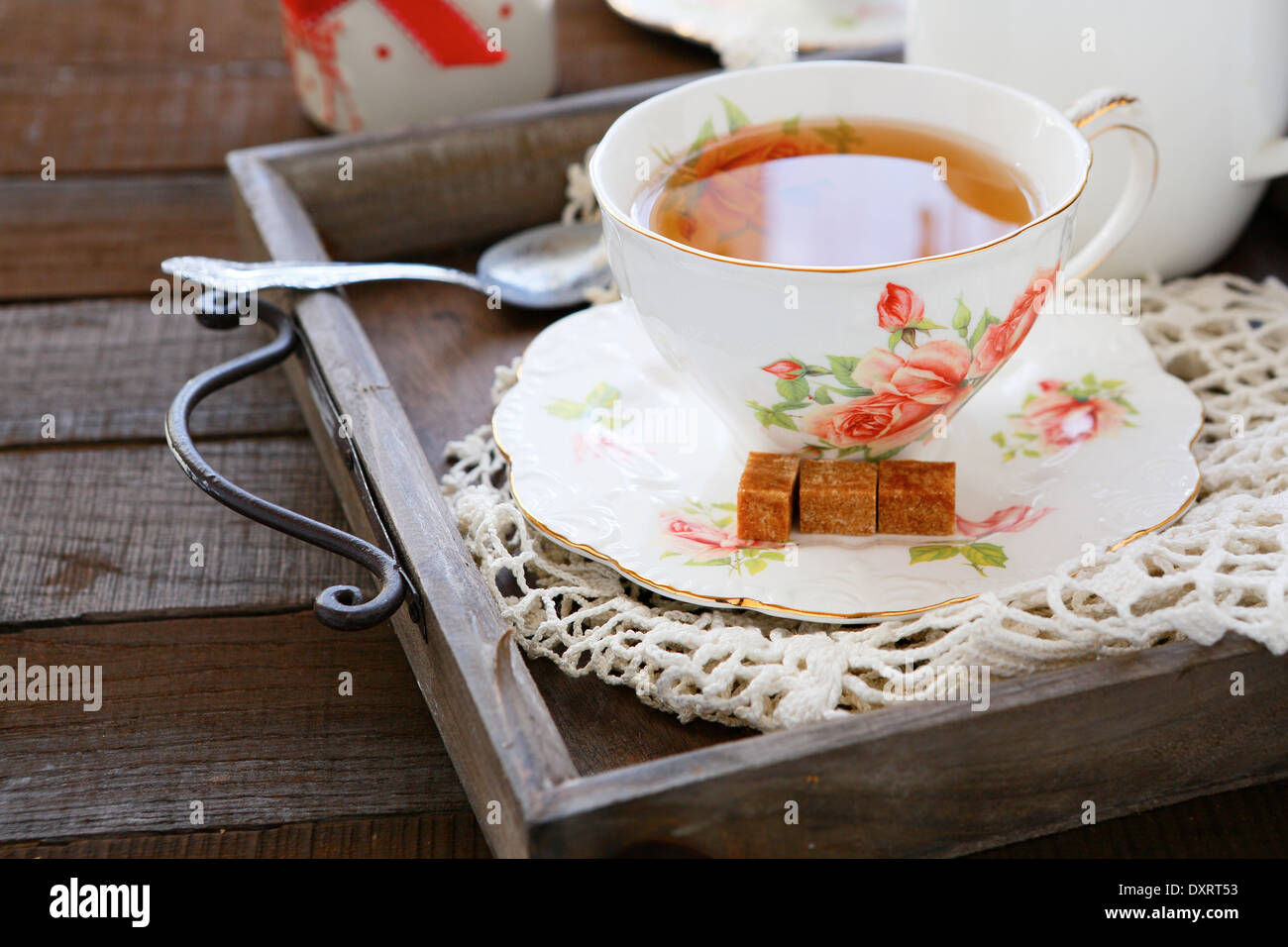Old english tea tray hi-res stock photography and images - Alamy