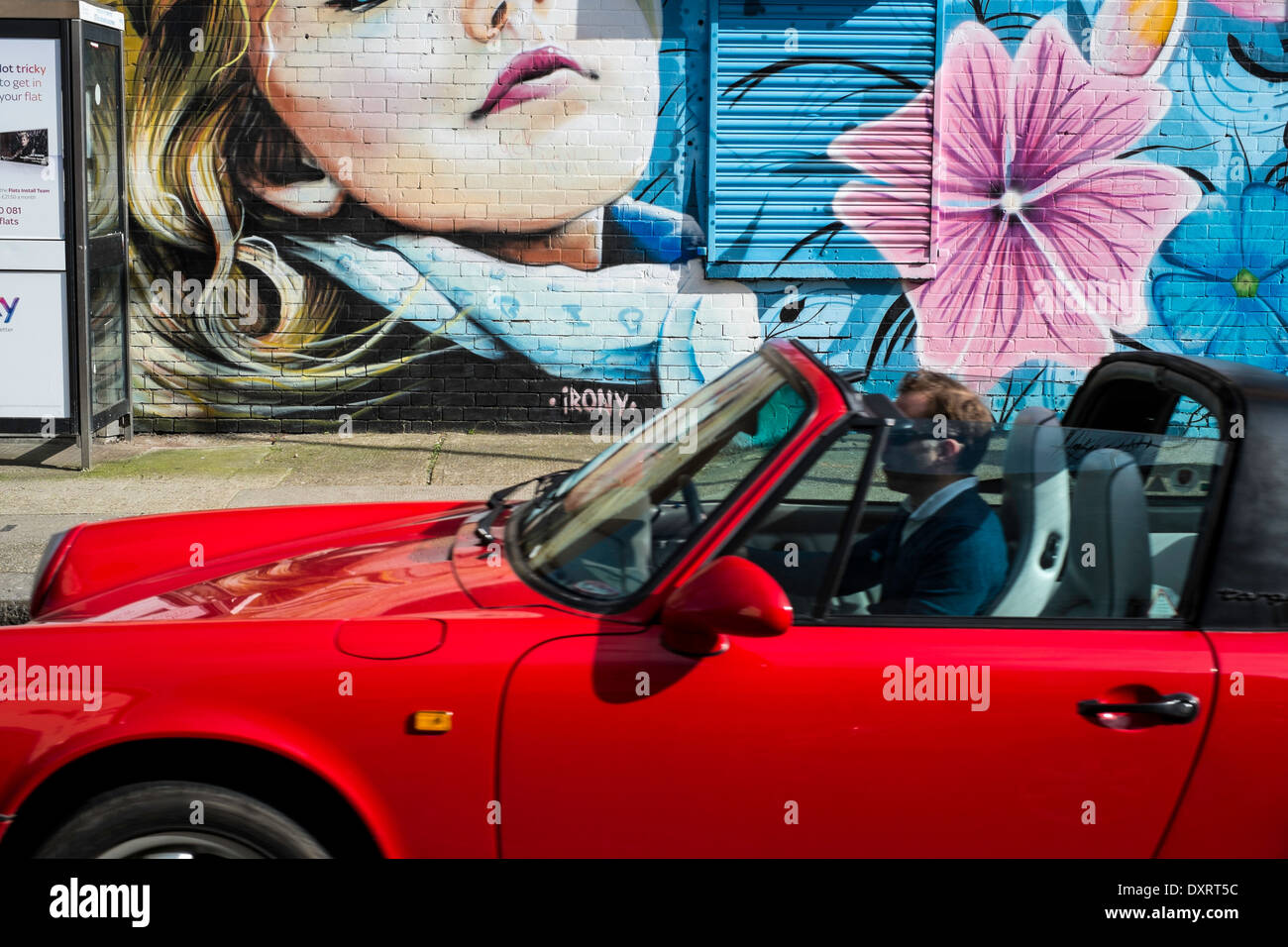 Mural on the wall in Hackney, London, United Kingdom Stock Photo - Alamy