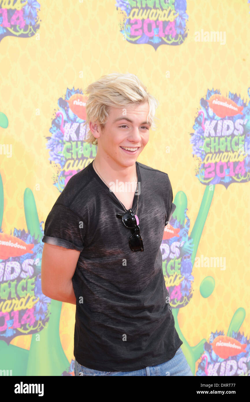 Los Angeles, CA, USA . 29th Mar, 2014. Actor/singer Ross Lynch arrives ...