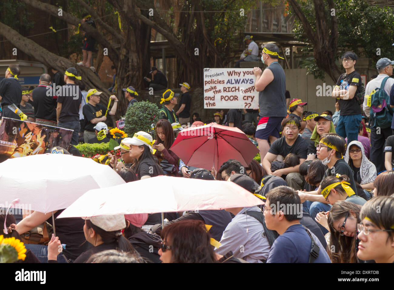 TAIPEI, TAIWAN, March 30 2014. Hundreds of thousands of people protest ...