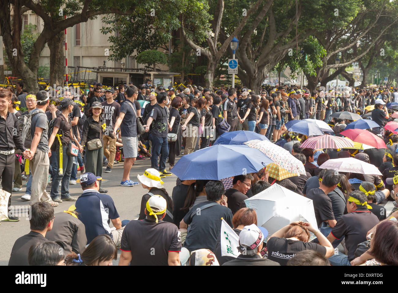 TAIPEI, TAIWAN, March 30 2014. Hundreds of thousands of people protest ...