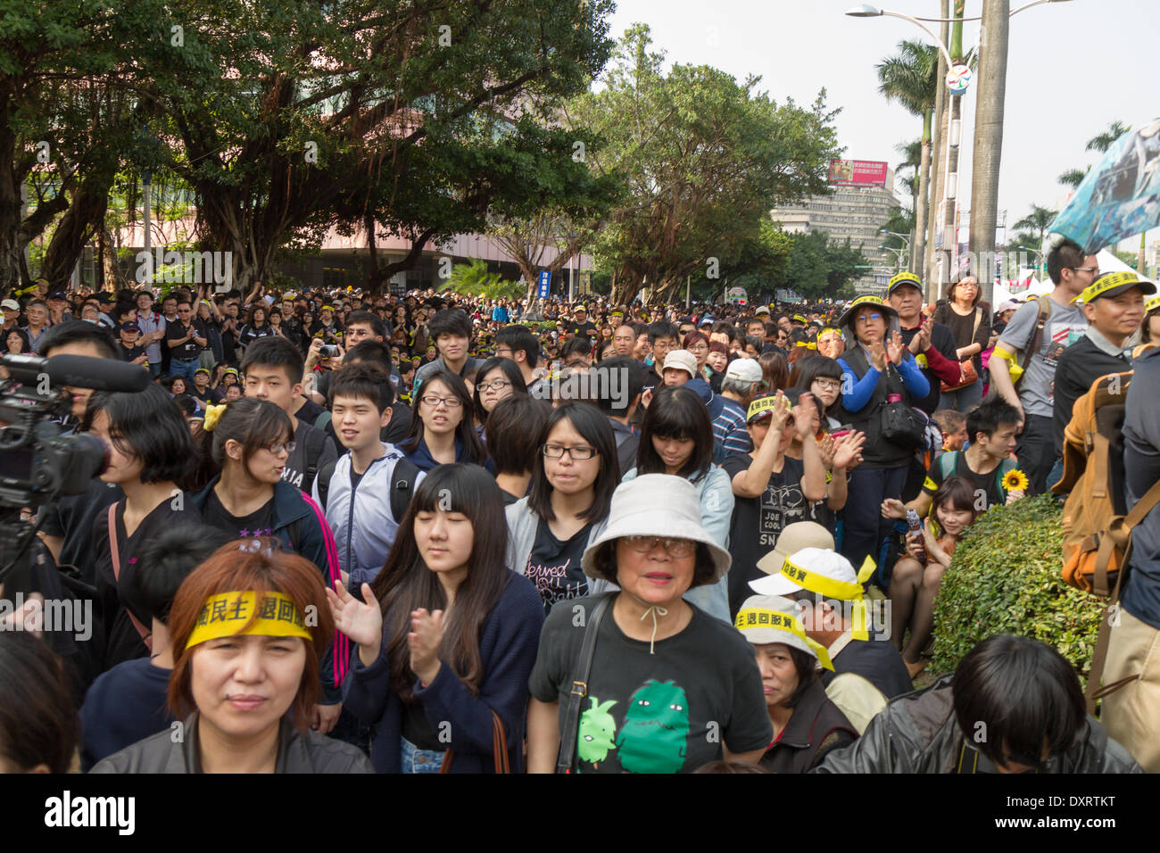 TAIPEI, TAIWAN, March 30 2014. Hundreds of thousands of people protest ...