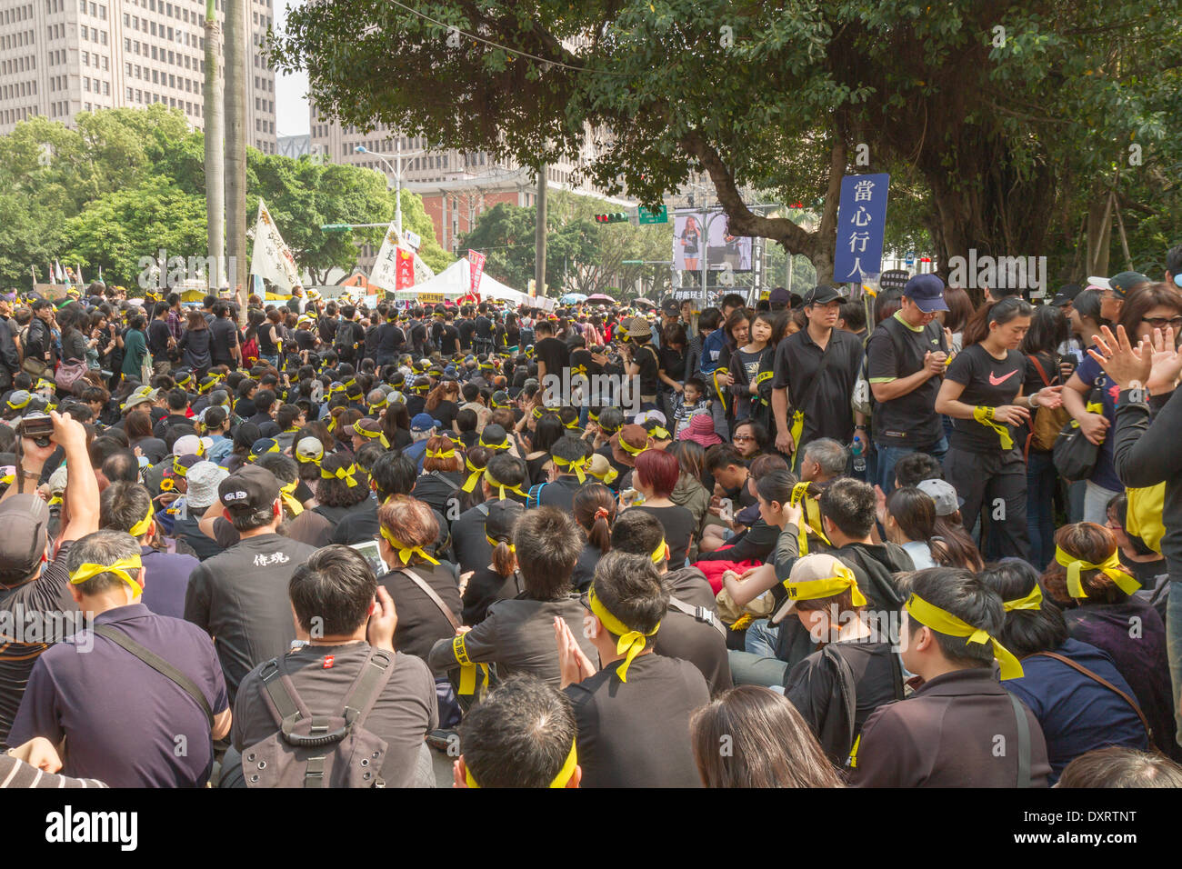 TAIPEI, TAIWAN, March 30 2014. Hundreds of thousands of people protest ...