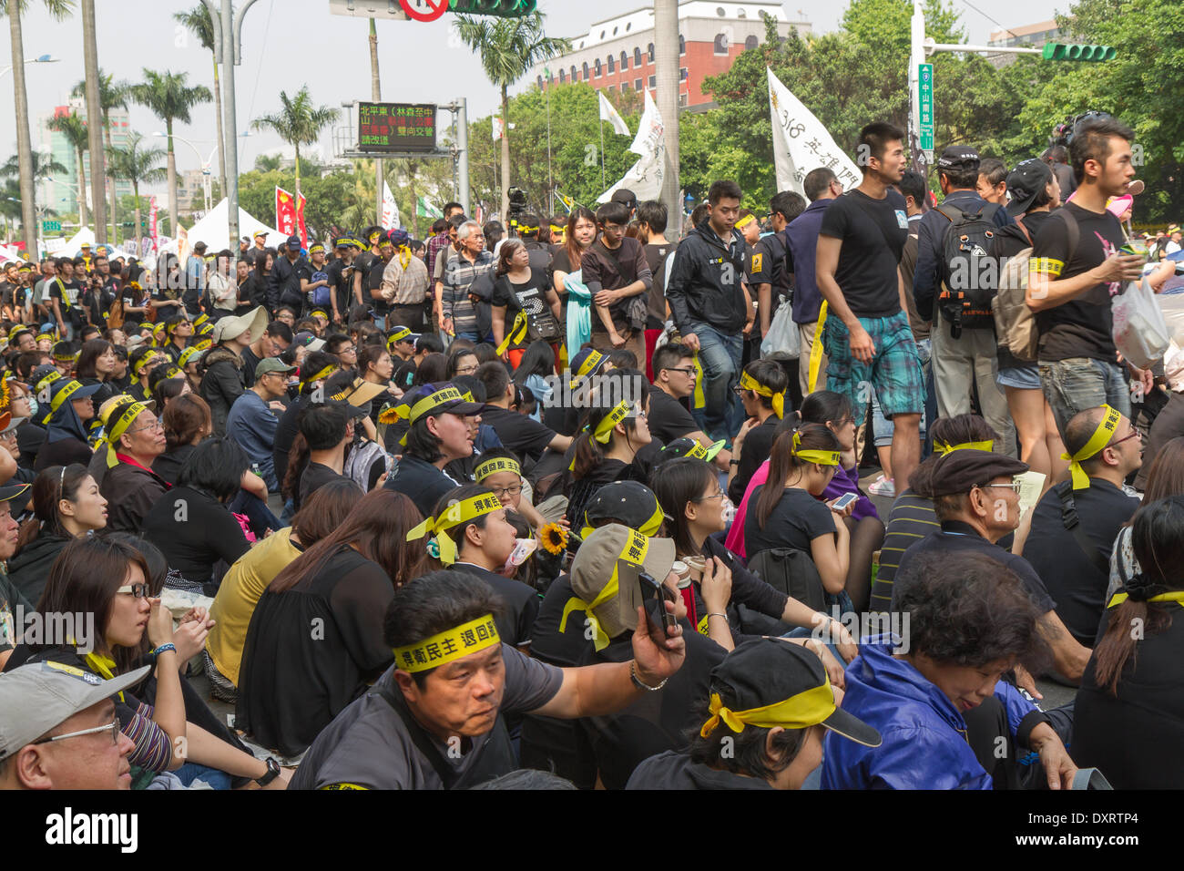 TAIPEI, TAIWAN, March 30 2014. Hundreds of thousands of people protest ...
