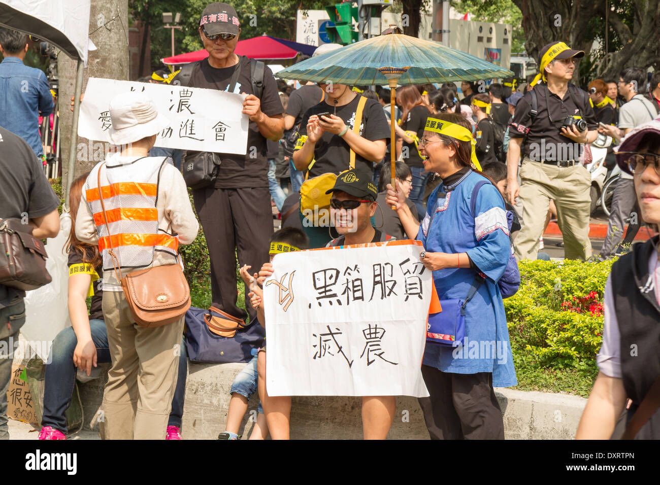 TAIPEI, TAIWAN, March 30 2014. Hundreds of thousands of people protest ...