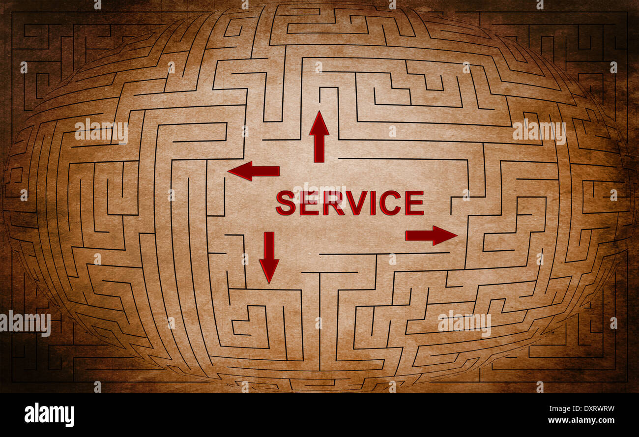 Service maze concept Stock Photo - Alamy