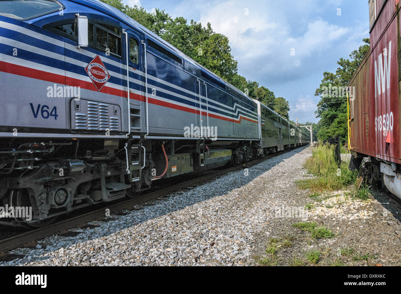 VRE MP36PH-3C Locomotive No 64 passing Clifton, Virginia Stock Photo - Alamy