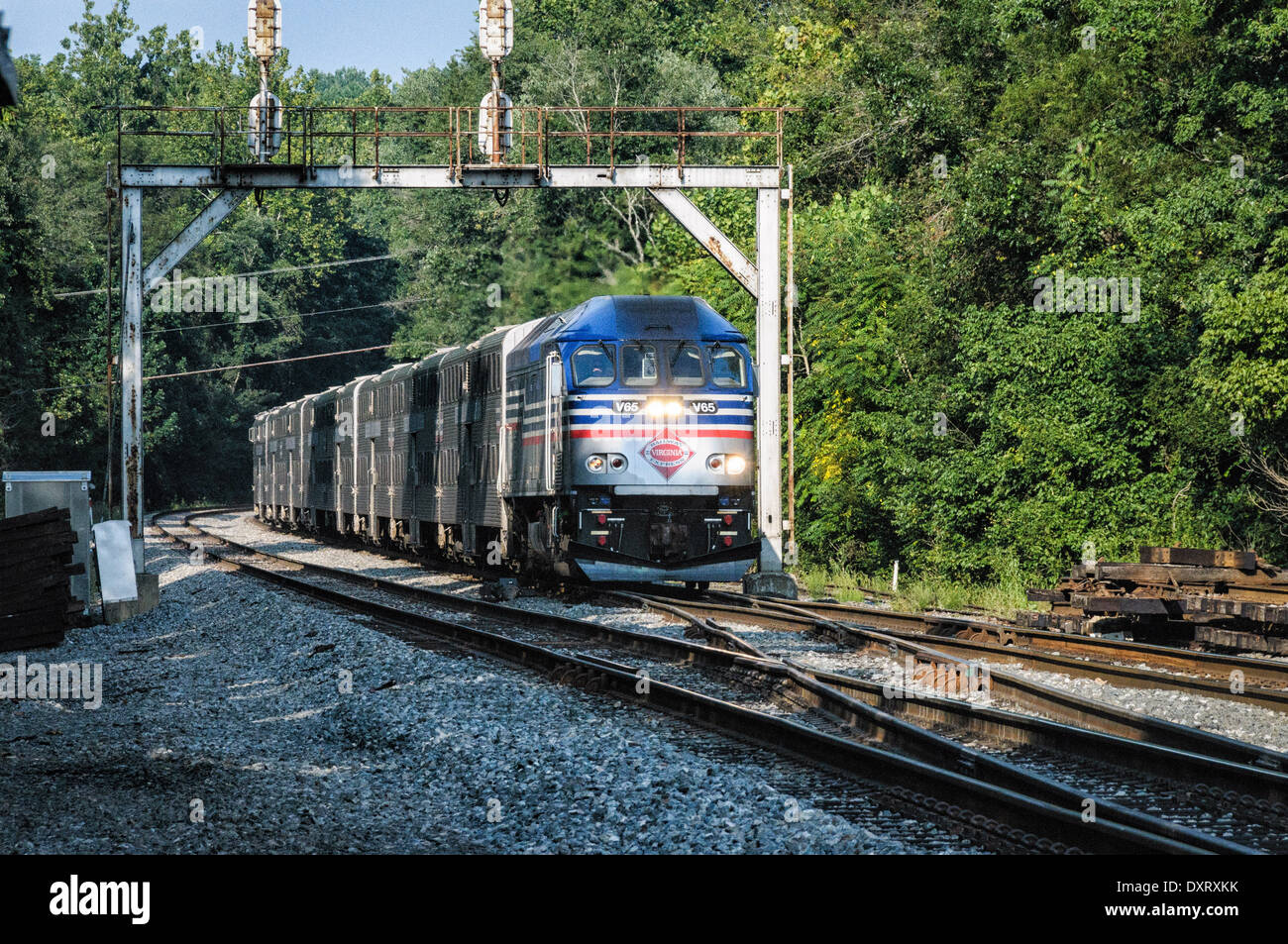 VRE MP36PH-3C Locomotive No 65 passing Clifton, Virginia Stock Photo - Alamy