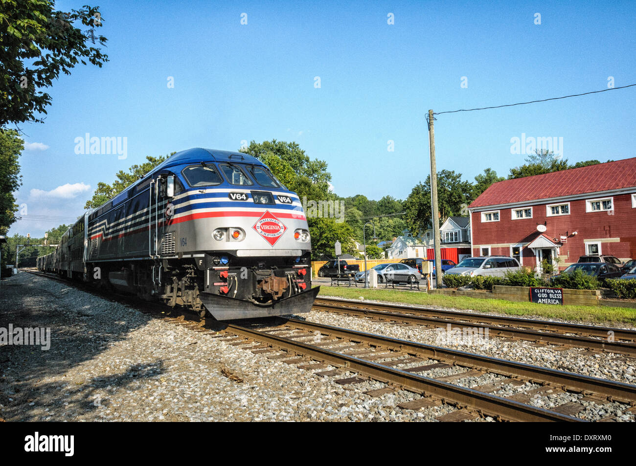 VRE MP36PH-3C Locomotive No 64 passing Clifton, Virginia Stock Photo - Alamy