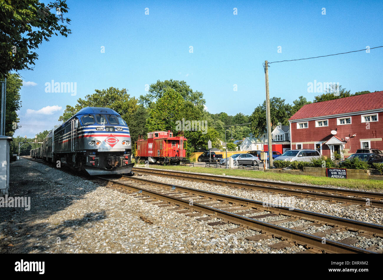 VRE MP36PH-3C Locomotive No 64 passing Clifton, Virginia Stock Photo - Alamy