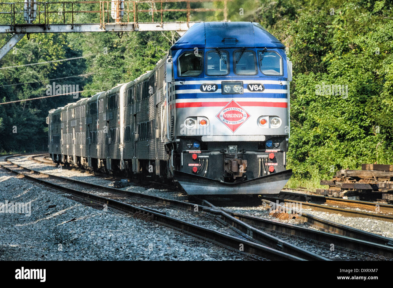 VRE MP36PH-3C Locomotive No 64 passing Clifton, Virginia Stock Photo - Alamy