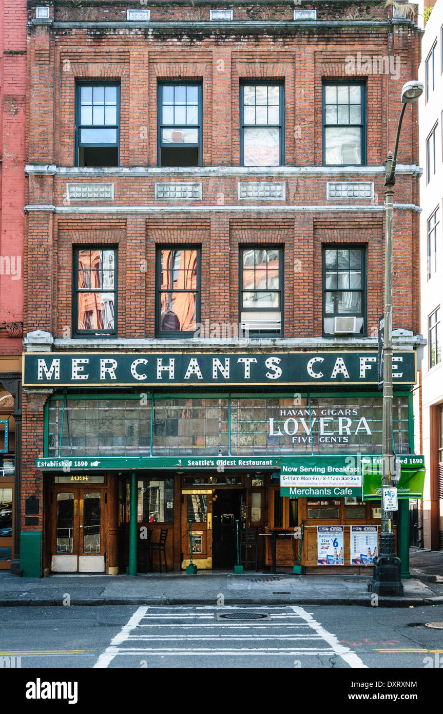 Pioneer square merchant cafe hi-res stock photography and images - Alamy