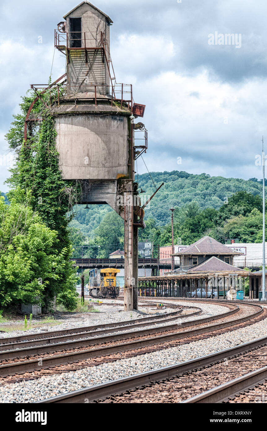 C&O concrete coaling tower, Ronceverte, West Visginia Stock Photo - Alamy