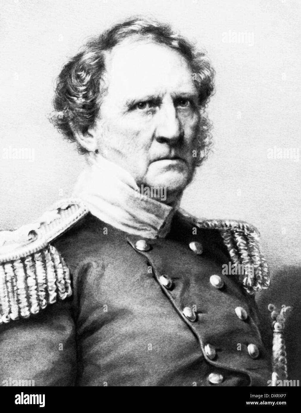 Vintage portrait of Winfield Scott Stock Photo - Alamy