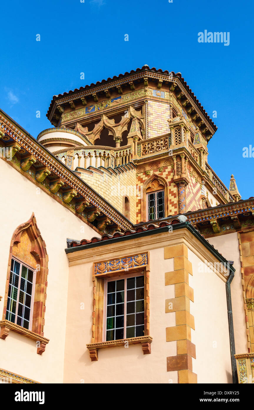 Belvedere tower, Ca' d'Zan Mansion, Ringling Museum, Sarasota Stock ...