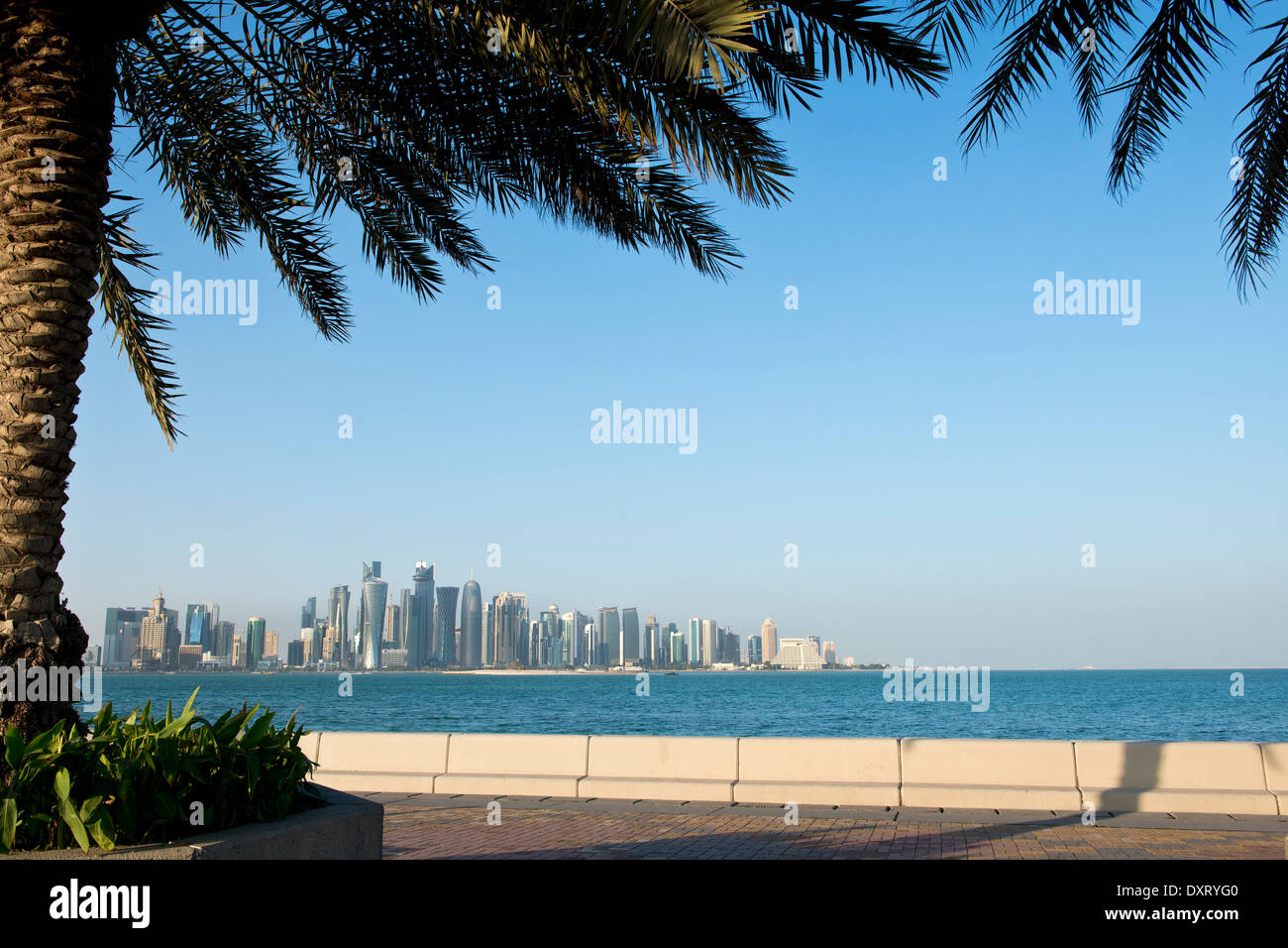 Qatar, Doha, skyline Stock Photo - Alamy
