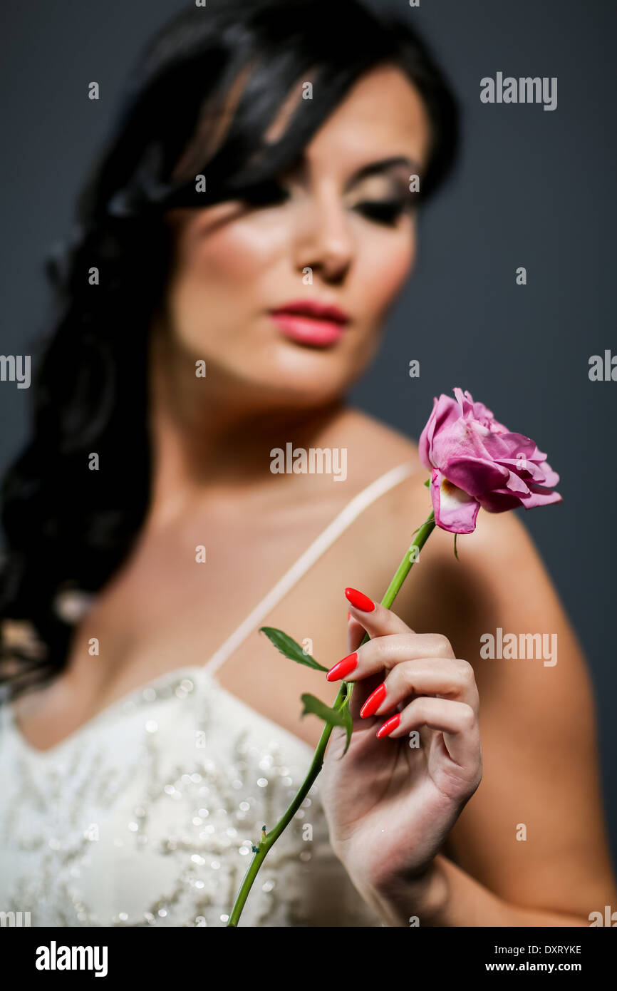 Gorgeous white rose hi-res stock photography and images - Alamy