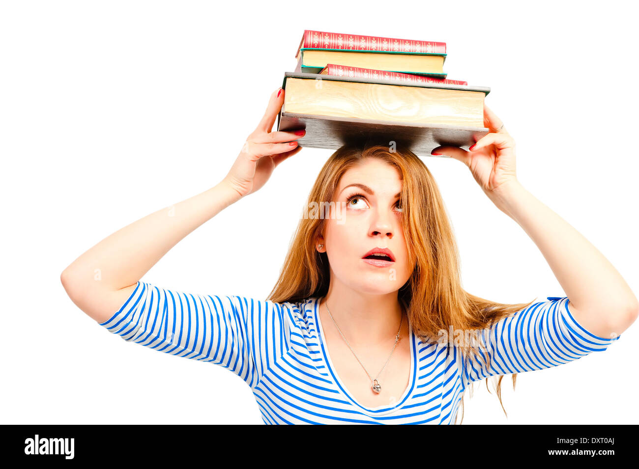 Over head book hi-res stock photography and images - Alamy