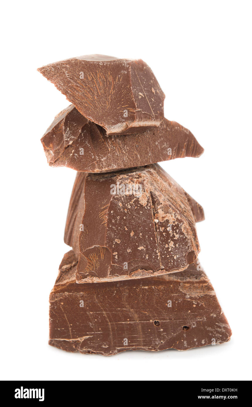 raw chocolate on chunks Stock Photo - Alamy