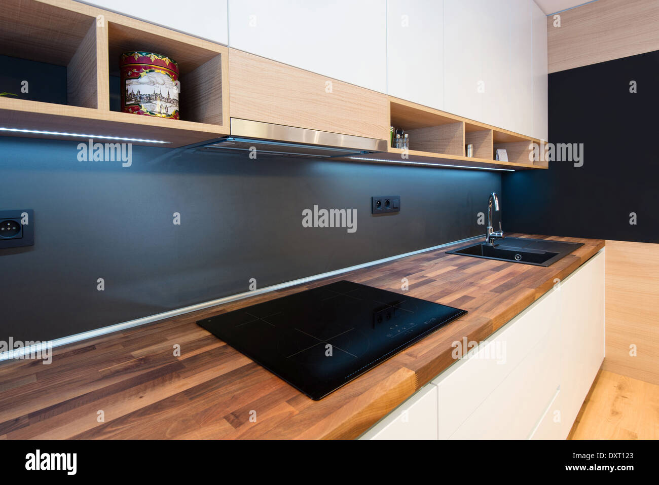 detail of modern kitchen interior Stock Photo - Alamy