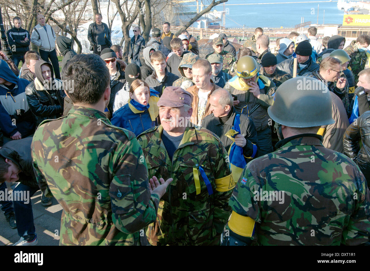 Odessa, Ukraine. 30th March, 2014. Radical "right sector" and self ...