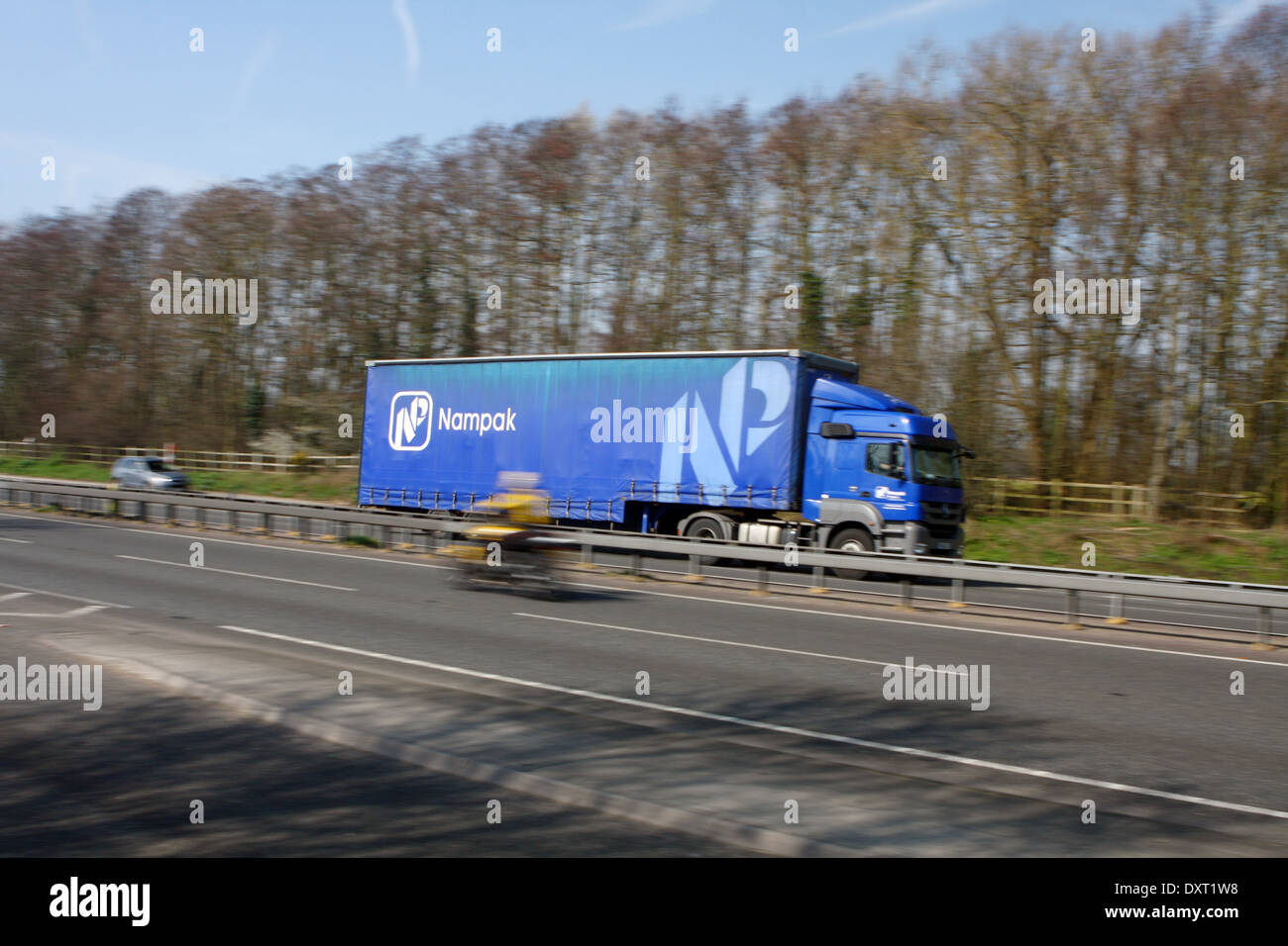 A Nampak truck traveling along the A12 dual carriageway in Essex ...